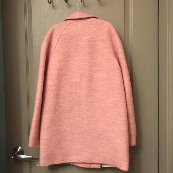 Zara | Jackets & Coats | Nwt Zara Pink Coat Xs Cottagecore Coquette ...